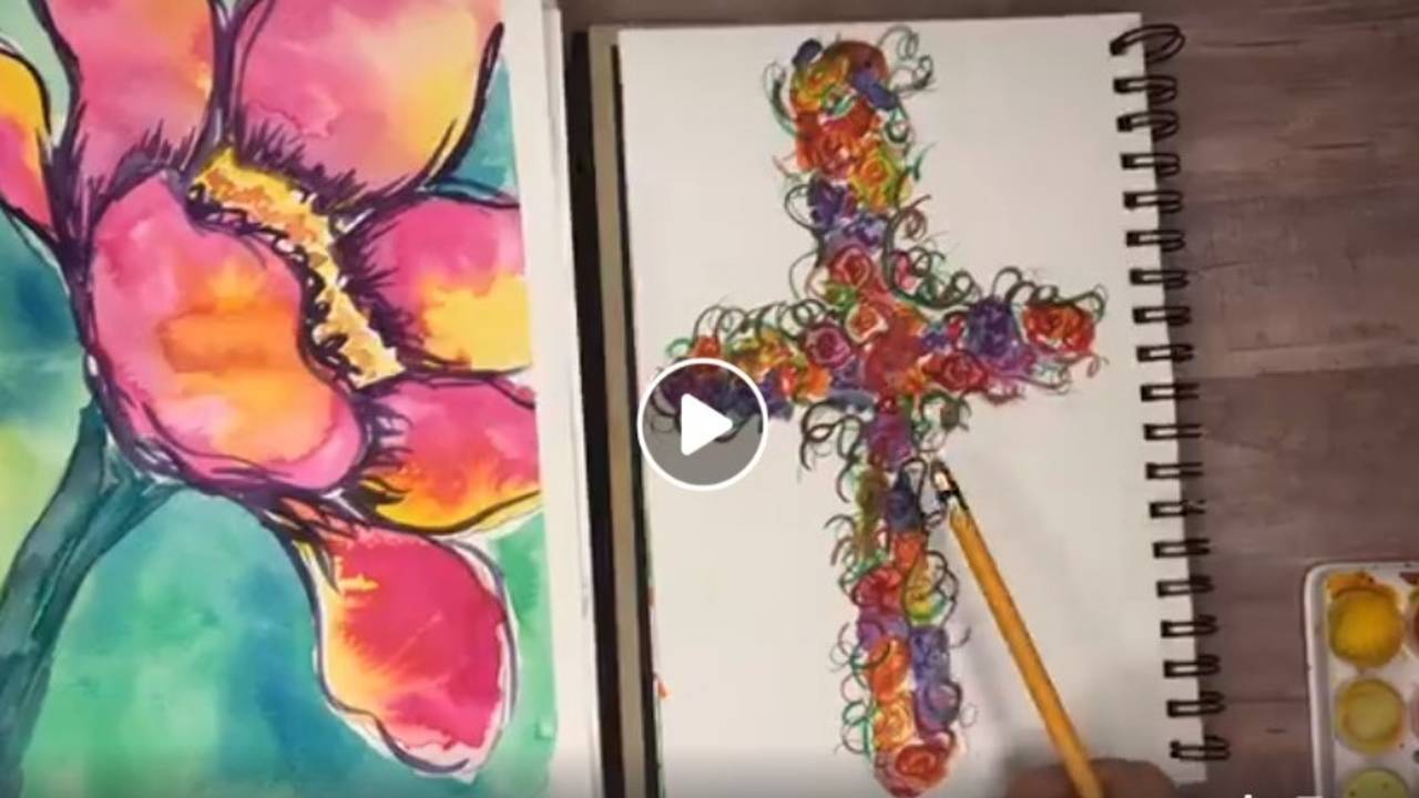 Floral Easter cross!