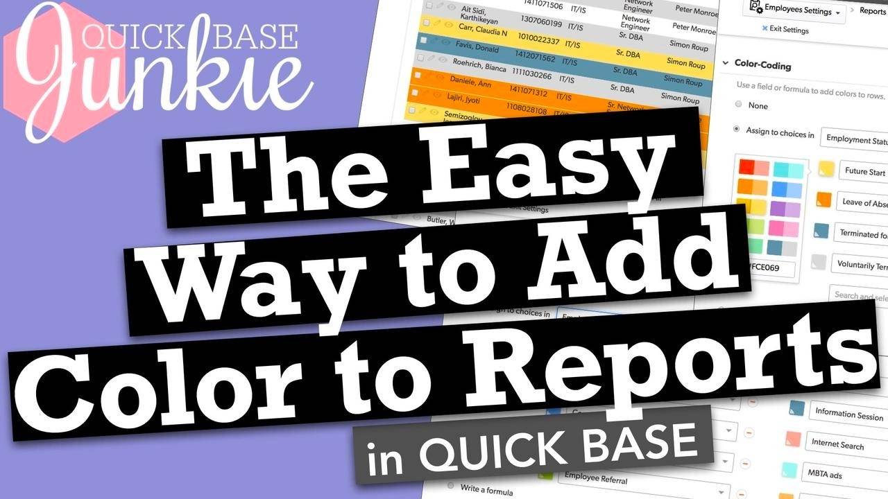 The easy way to add color to reports in Quickbase