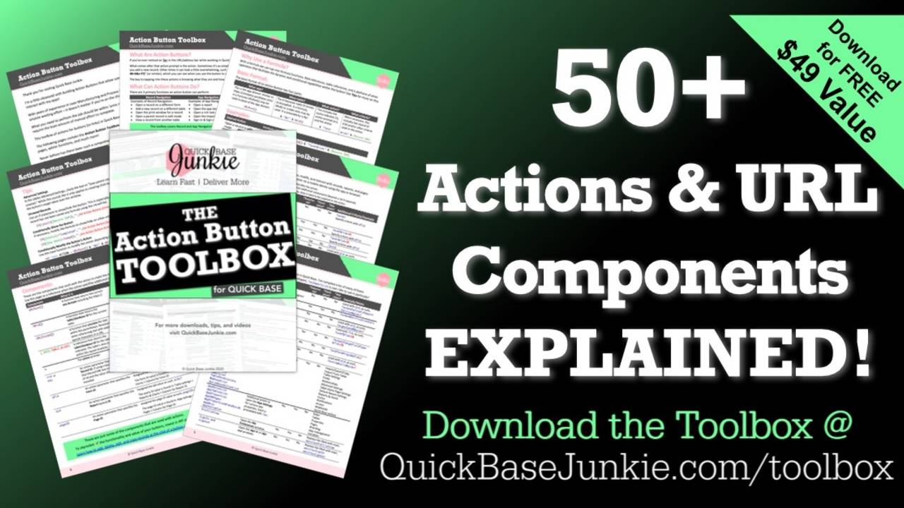 How do I create action buttons in Quick Base?