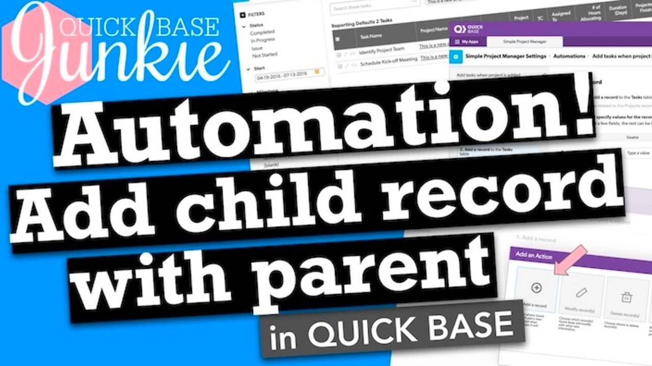 How to automatically add child records in Quickbase