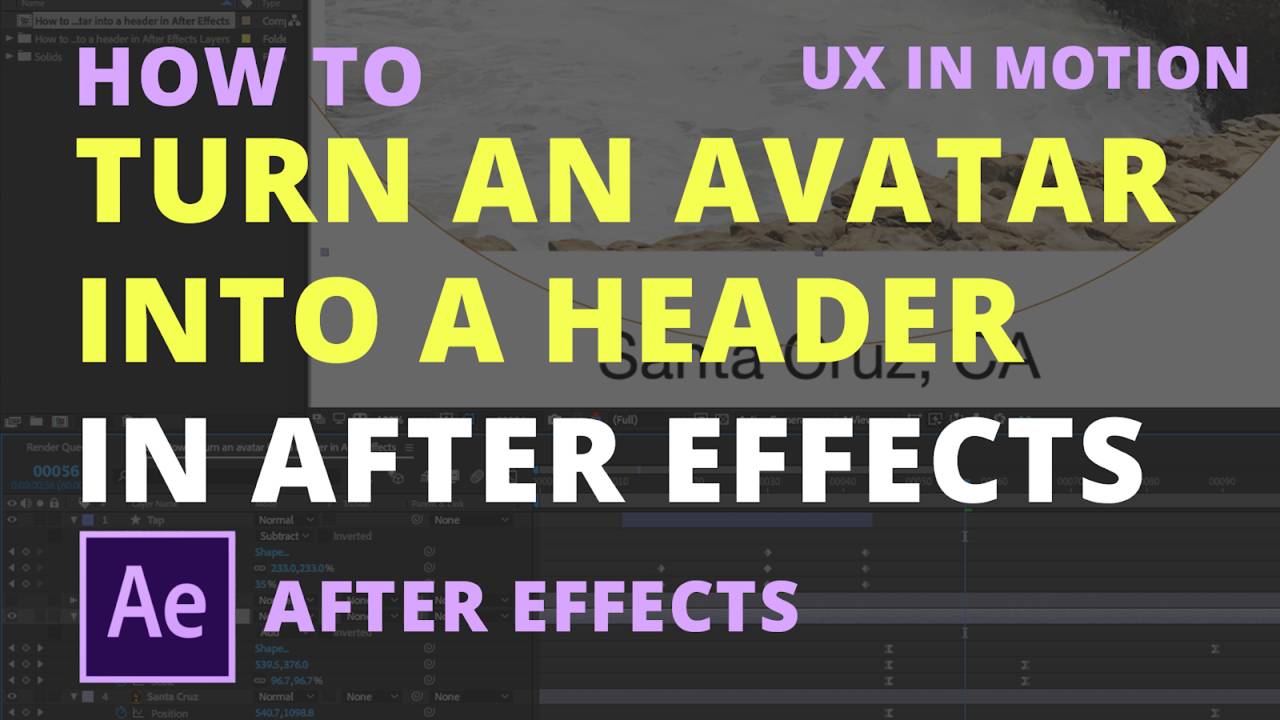 How to turn an avatar into a header in After Effects