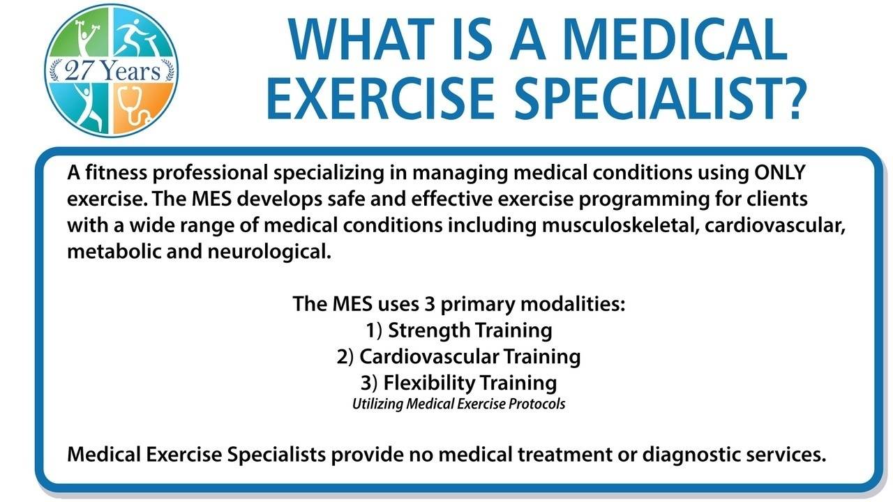 What is a Medical Exercise Specialist?
