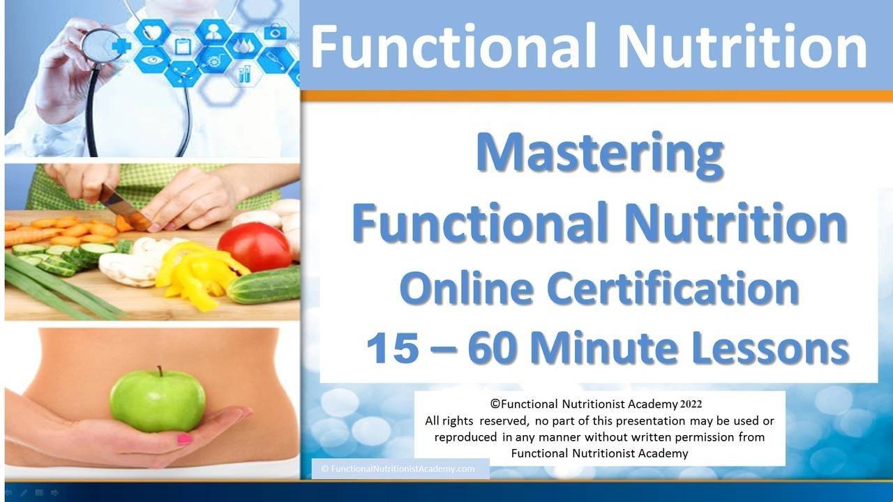 Mastering Functional Nutrition Certification Online Course