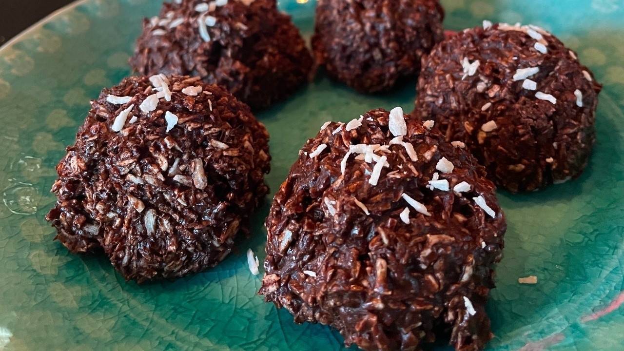 Raw sjokolade kokosmakroner