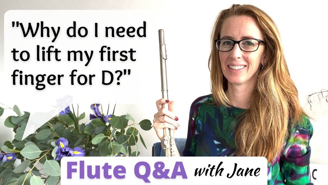 Why do I need to lift my first finger left hand for D on the flute?