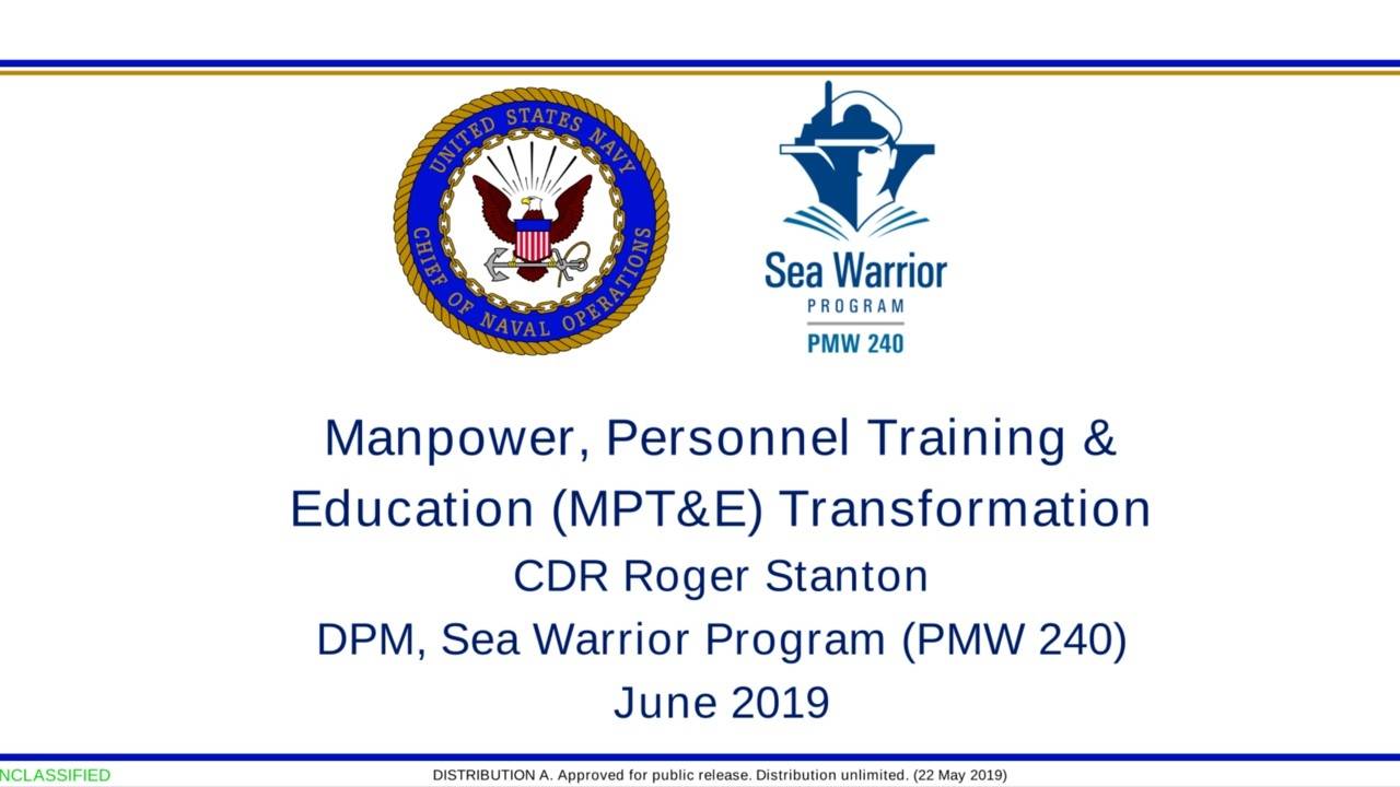 PEO EIS Navy | Manpower, Personnel Training & Education (MPT&E)