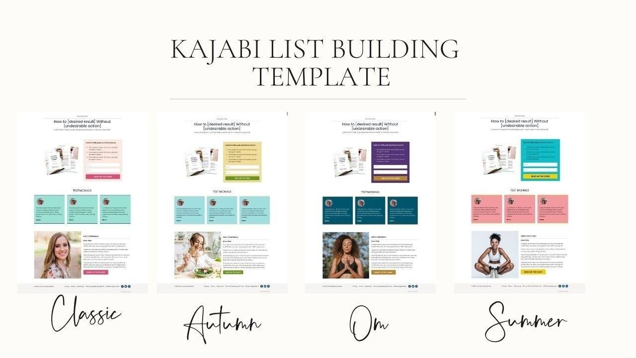 Kajabi Freebie Template | List Building Template for Kajabi