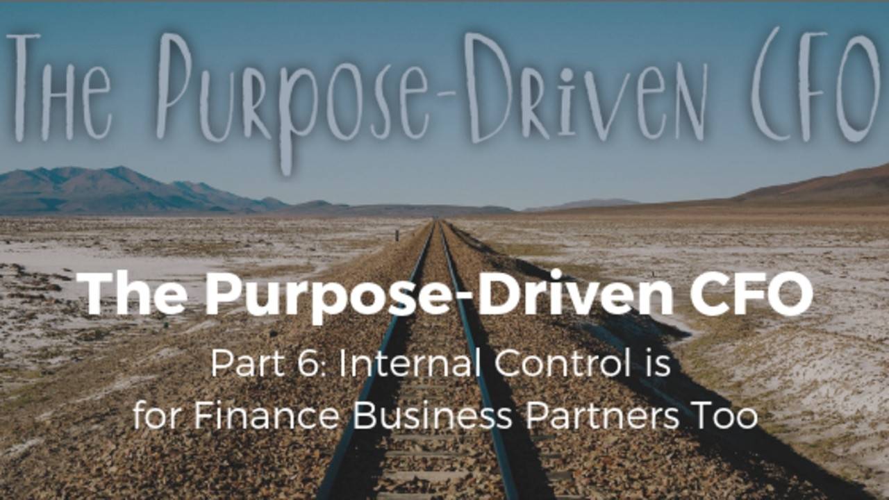 The Purpose-Driven CFO Part 6: Internal Controls