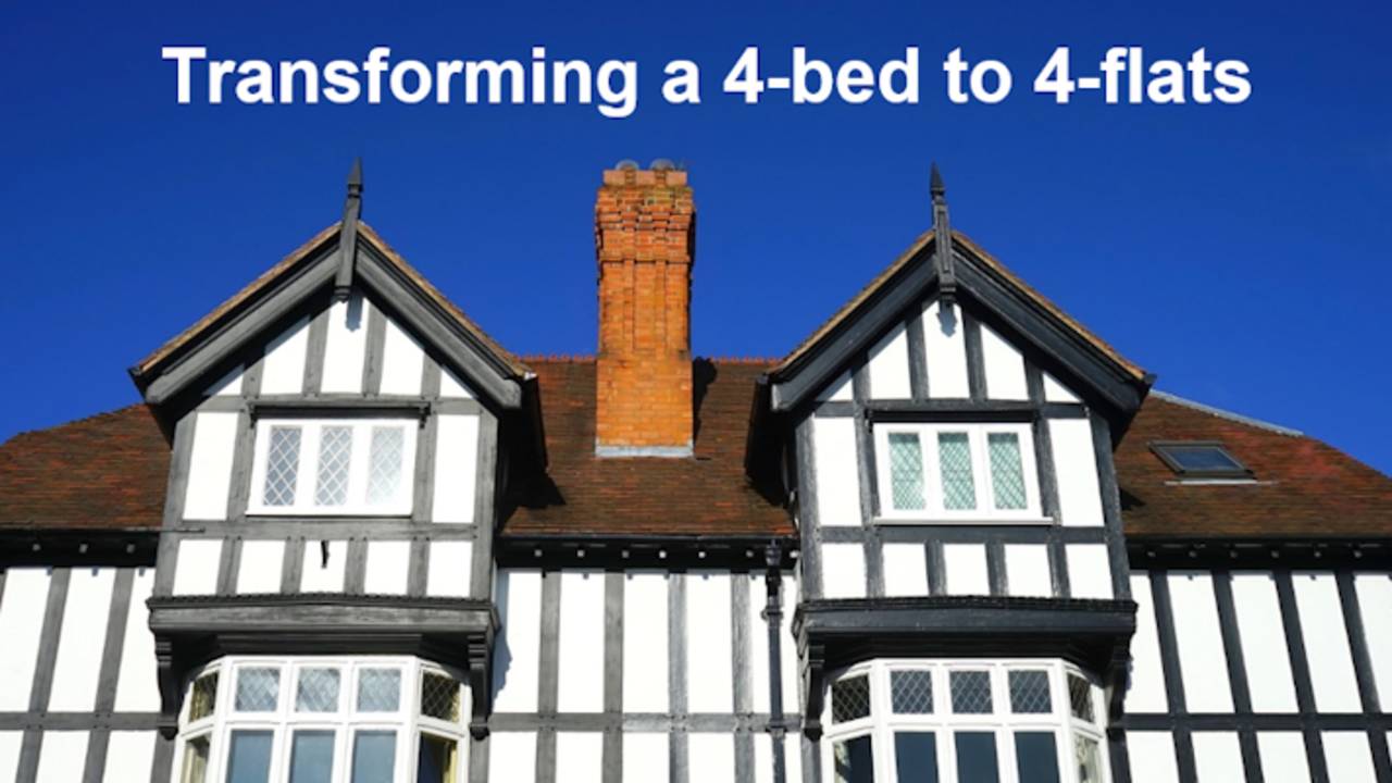 Transforming a 4-bed to 4-flats