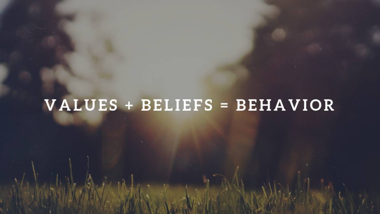 Values and Beliefs result in Behaviors
