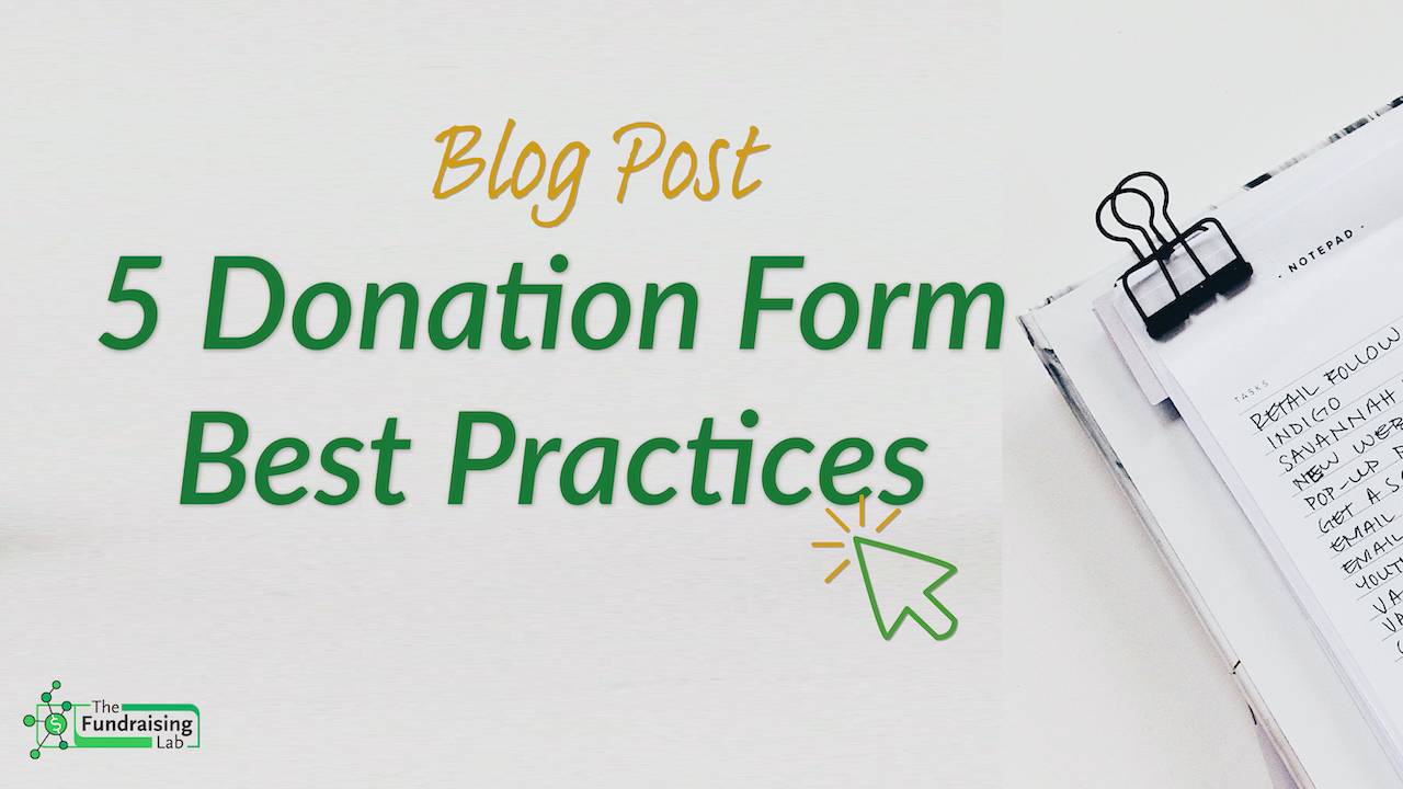 [BLOG] 5 Donation Form Best Practices