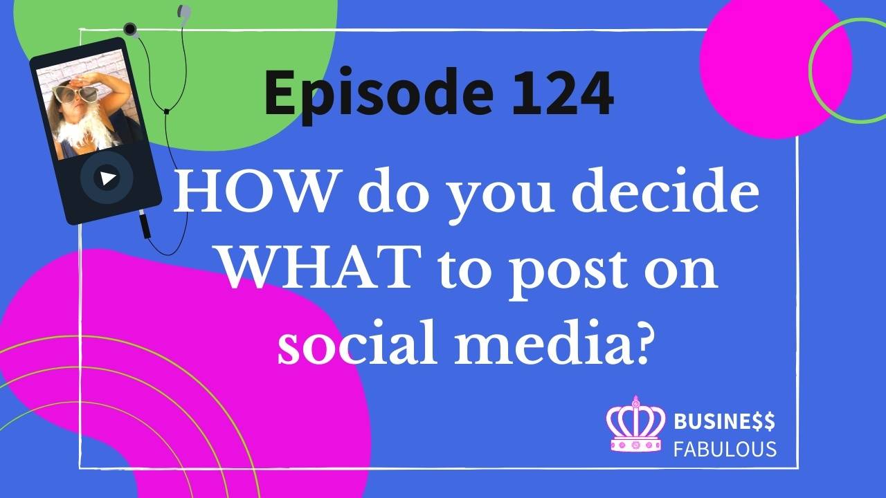 How do you decide what to post on social media?