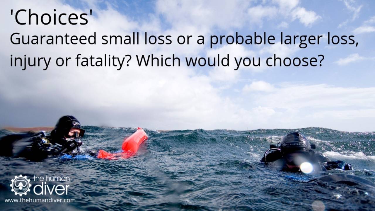 'Choices': Guaranteed small loss or a probable injury or fatality?