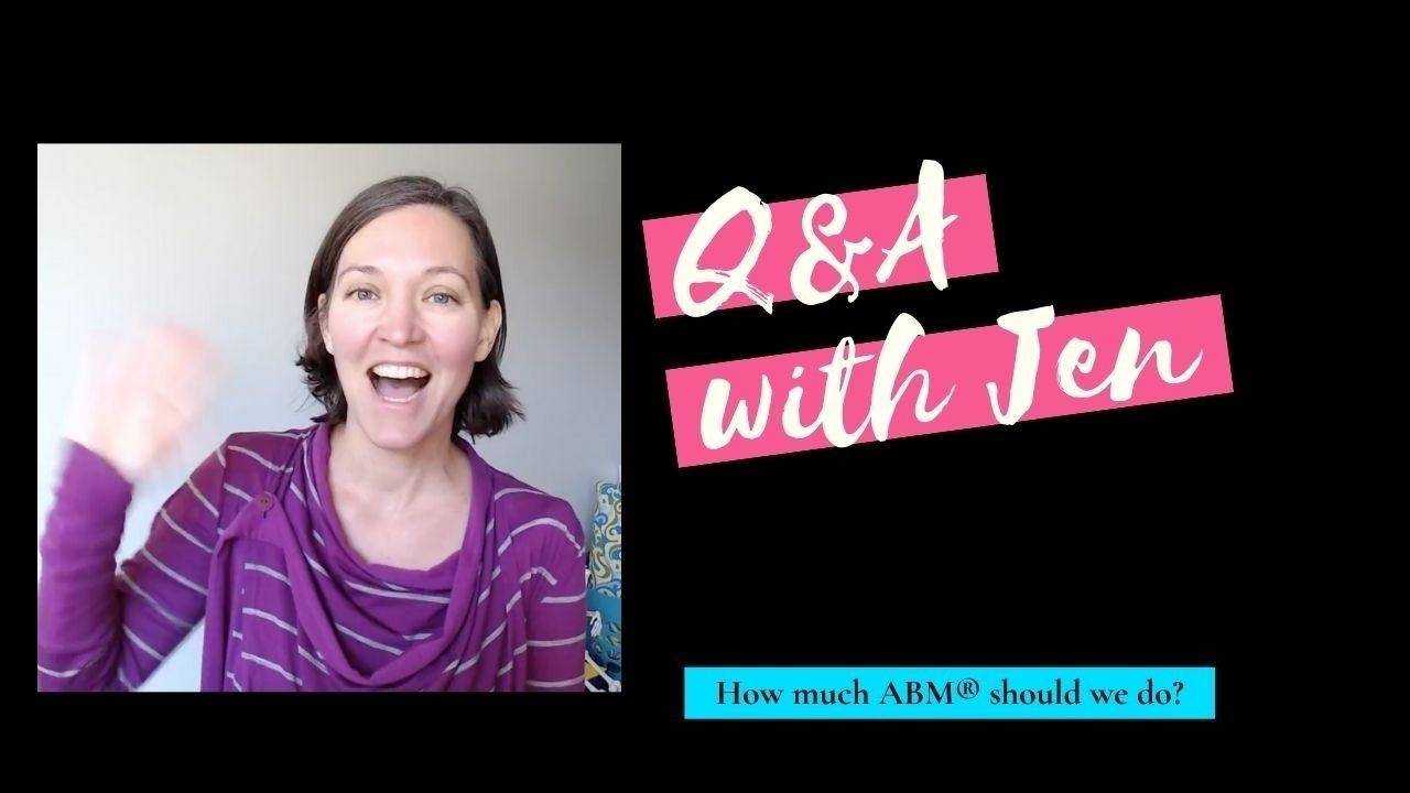 How much Anat Baniel Method® should we do?