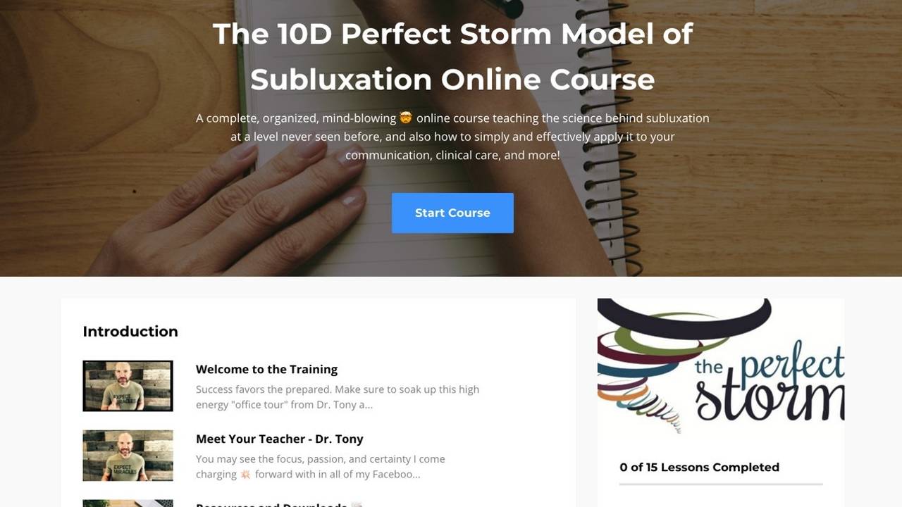 The 10D Perfect Storm Model of Subluxation Online Training Course