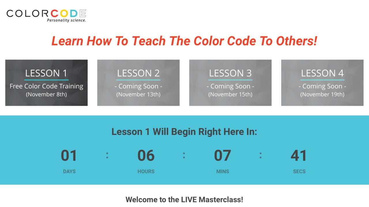 How to Teach the Color Code Personality System - Masterclass Lesson 1