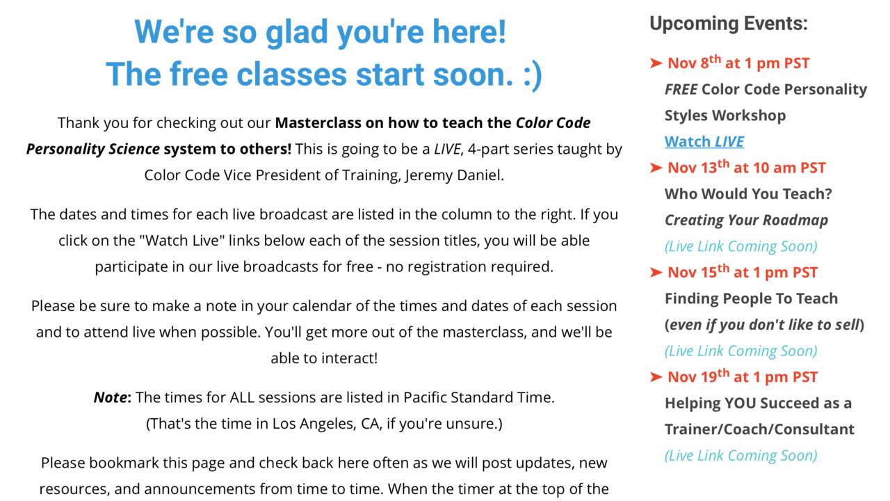 How to Teach the Color Code Personality System - Masterclass