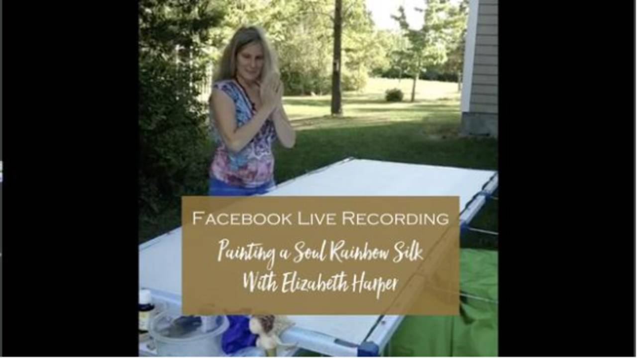 Facebook Live Painting a Soul Rainbow Silk with Elizabeth Harper