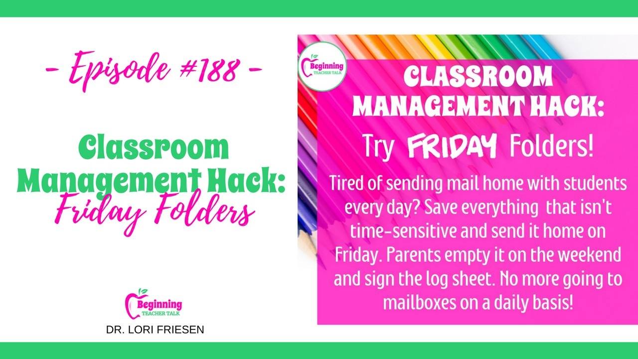Classroom Management Hack: Friday Folders
