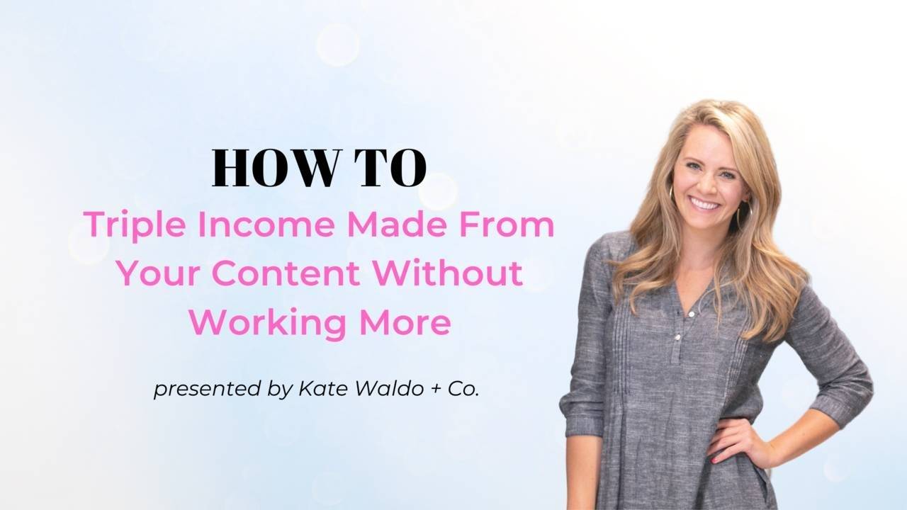 Get Instant Access! Free Workshop for Bloggers with Kate Waldo + Co.