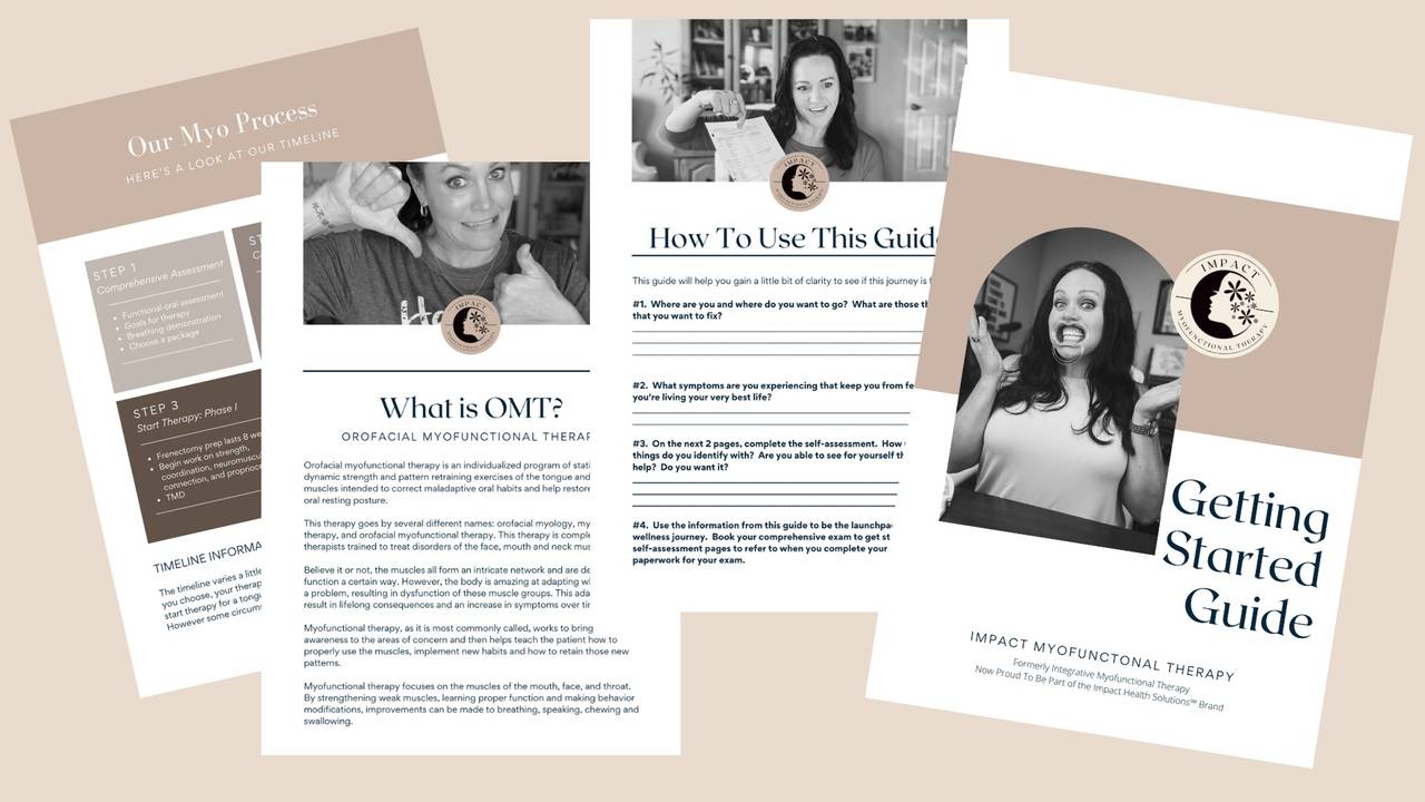 Orofacial Myofunctional Therapy Getting Started Guide