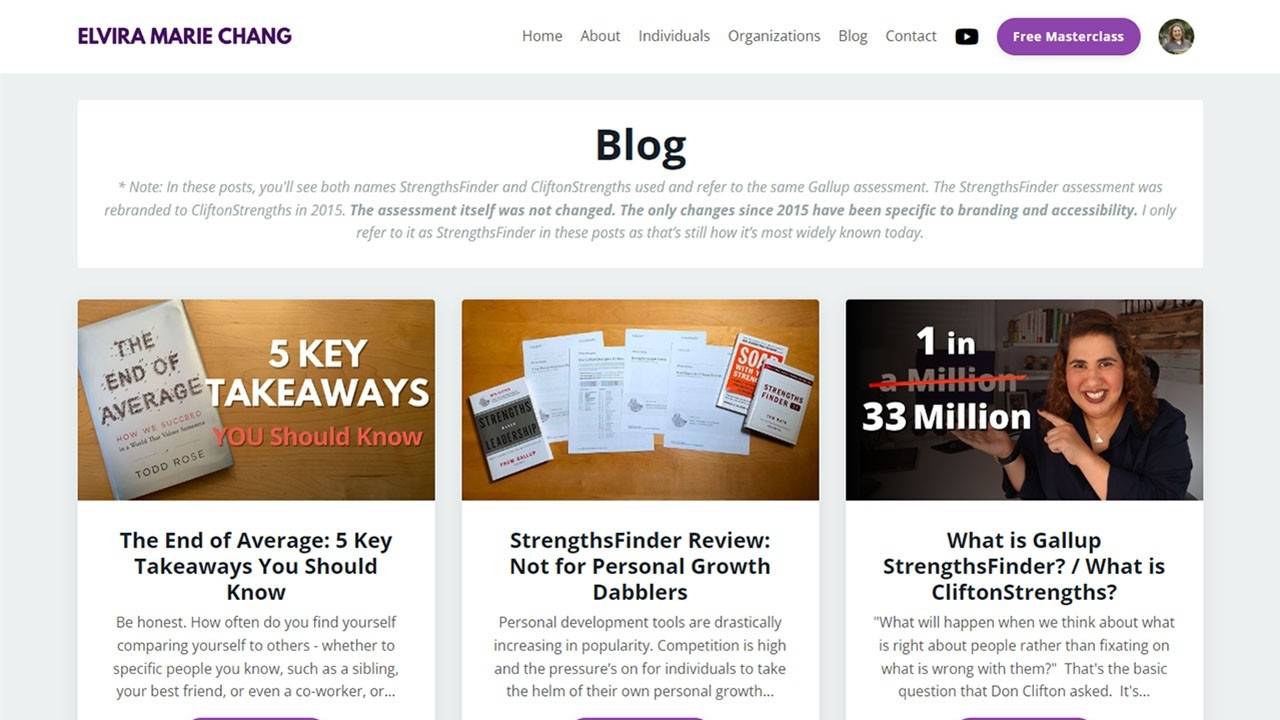 Blog - Elvira Marie Chang