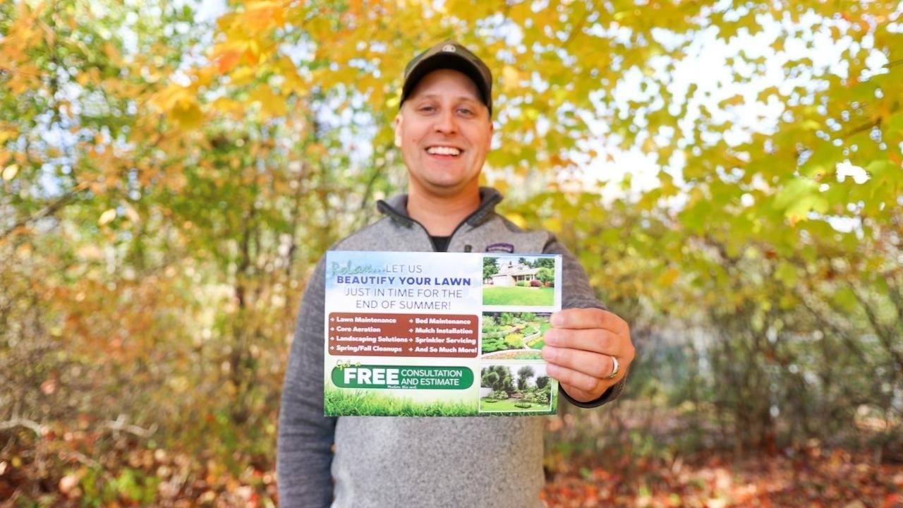 Get Access To The Spring Lawn & Landscape Postcard Design