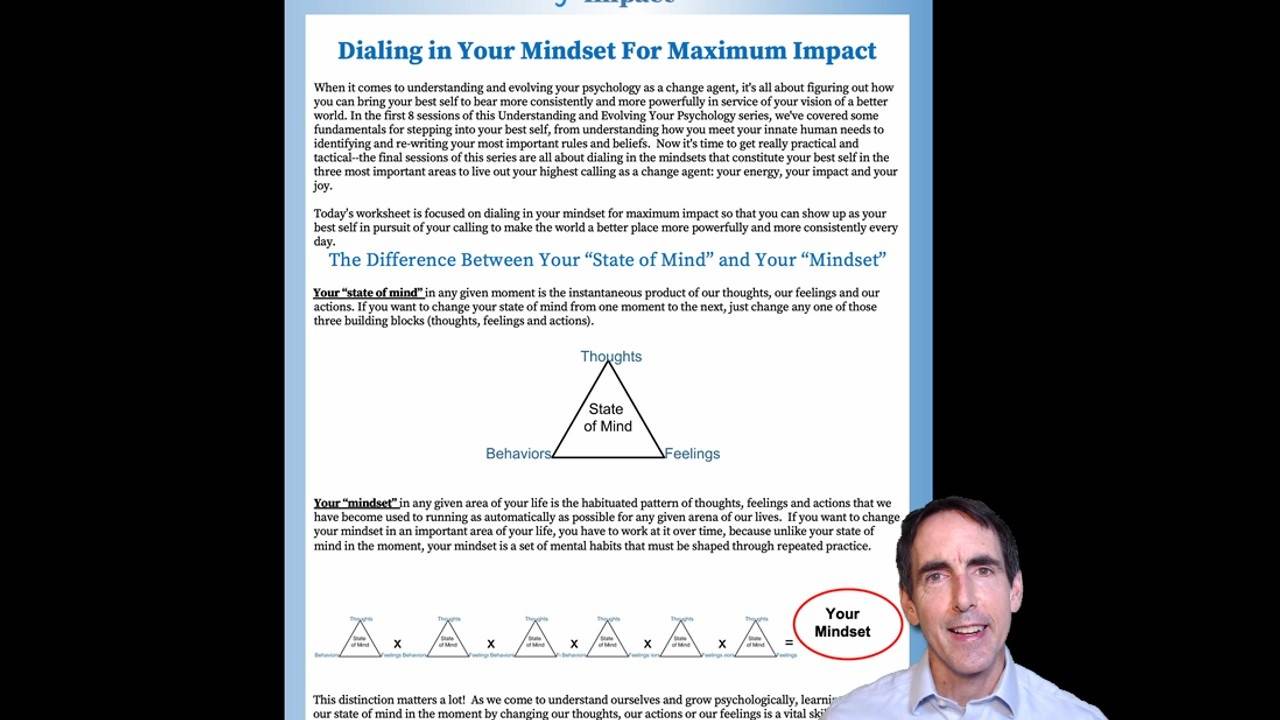 Psychology 101 for Change Agents: Your Mindset for Maximum Impact