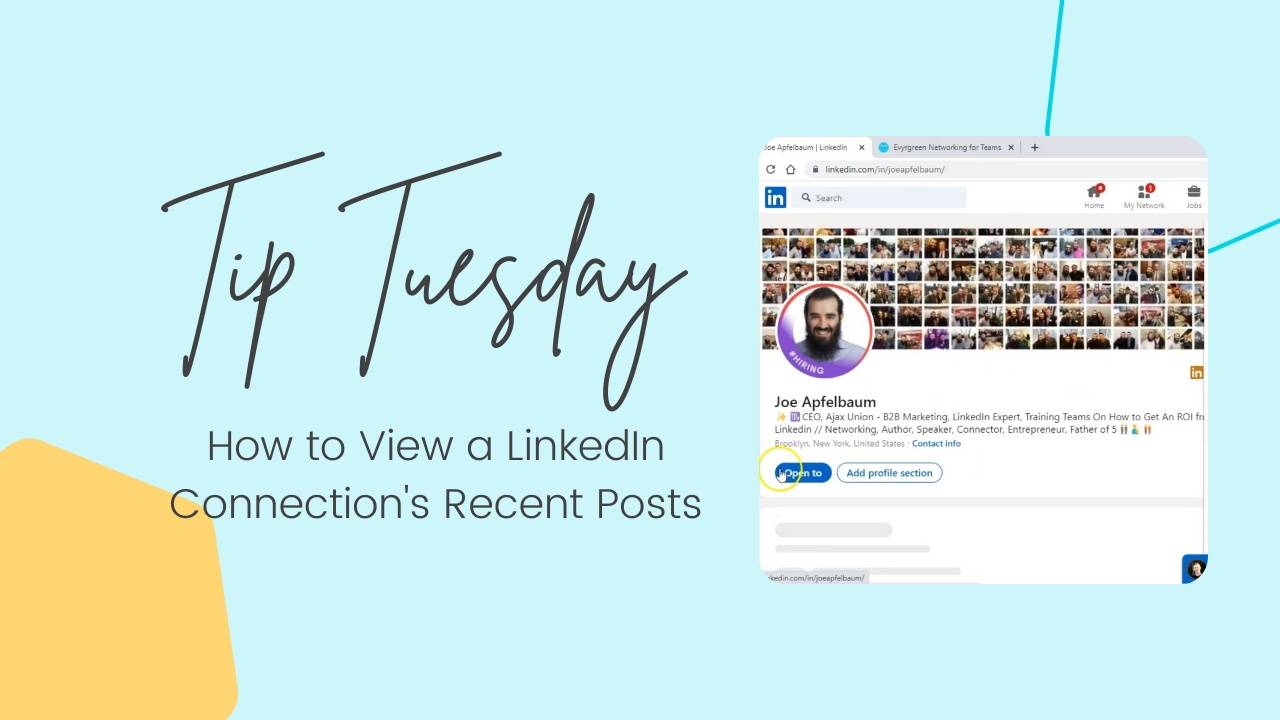 Tip Tuesday - How to View a LinkedIn Connection's Recent Posts