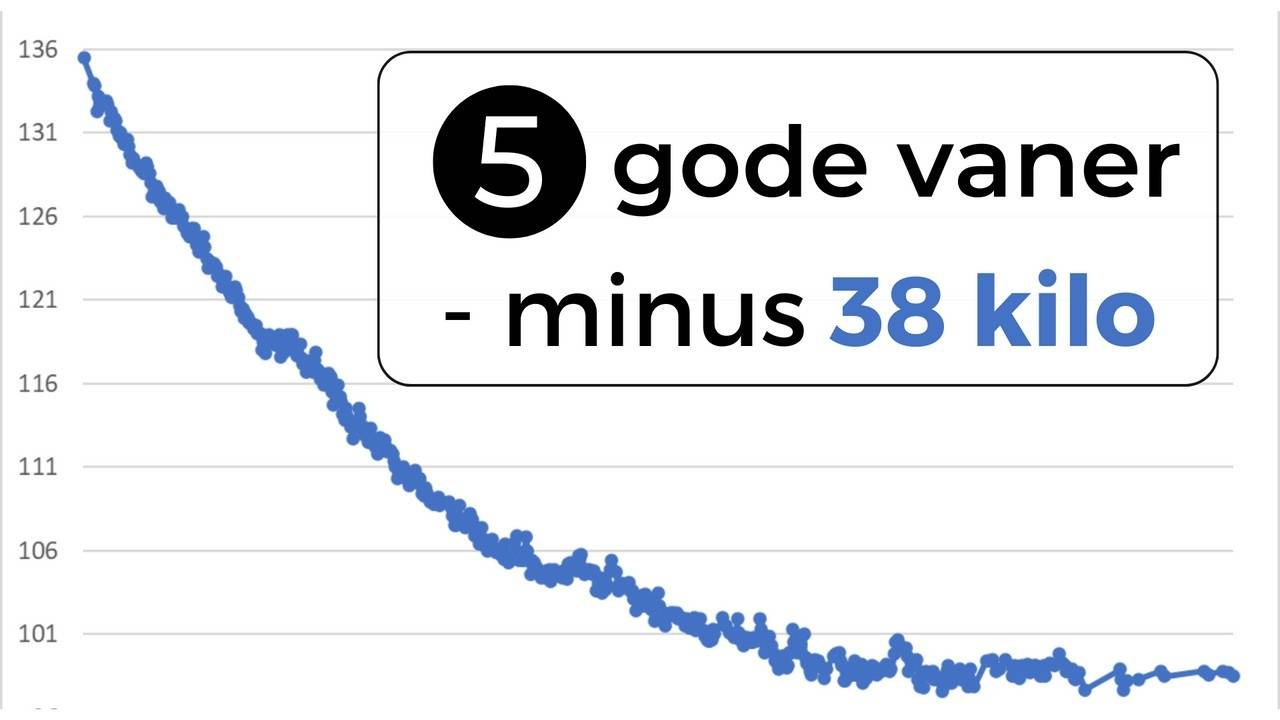 5 gode vaner - minus 38 kilo