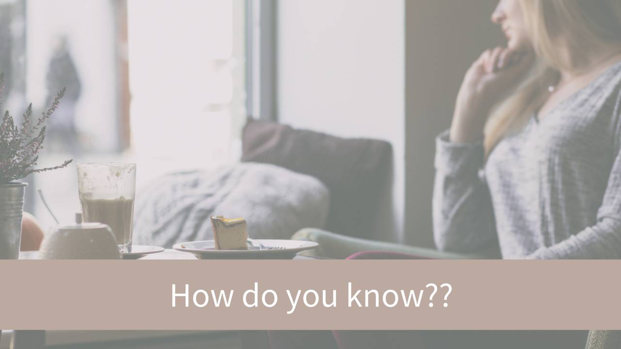 How do you know??