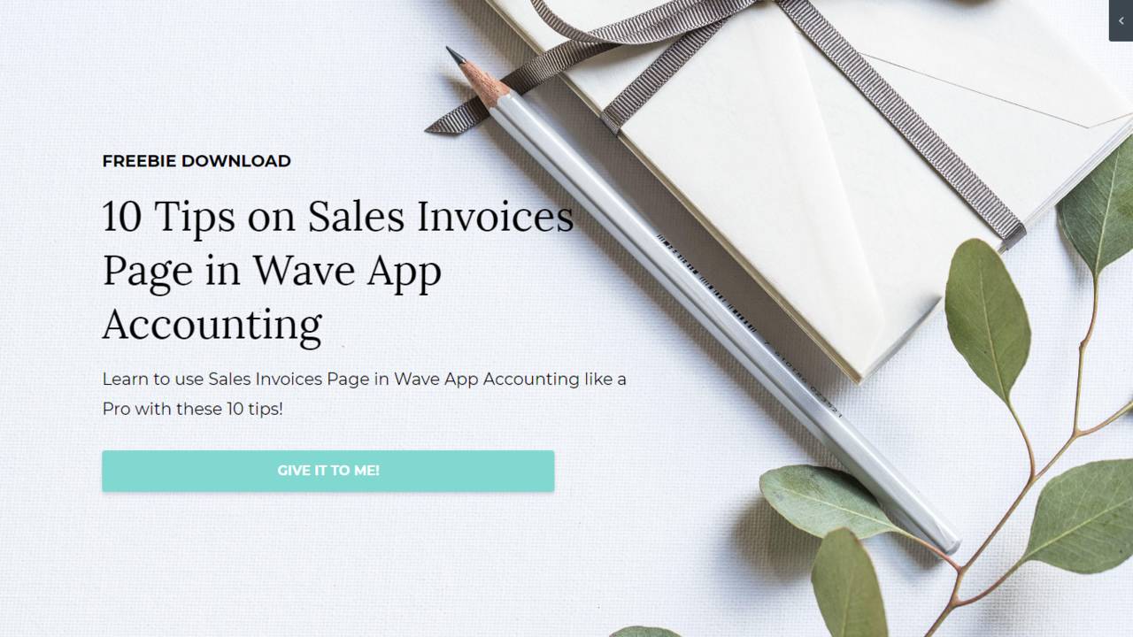 10 Tips on Sales Invoices Page in Wave App Accounting