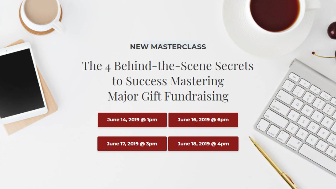 The 4 Behind-the-Scene Secrets Mastering Major Gift Fundraising
