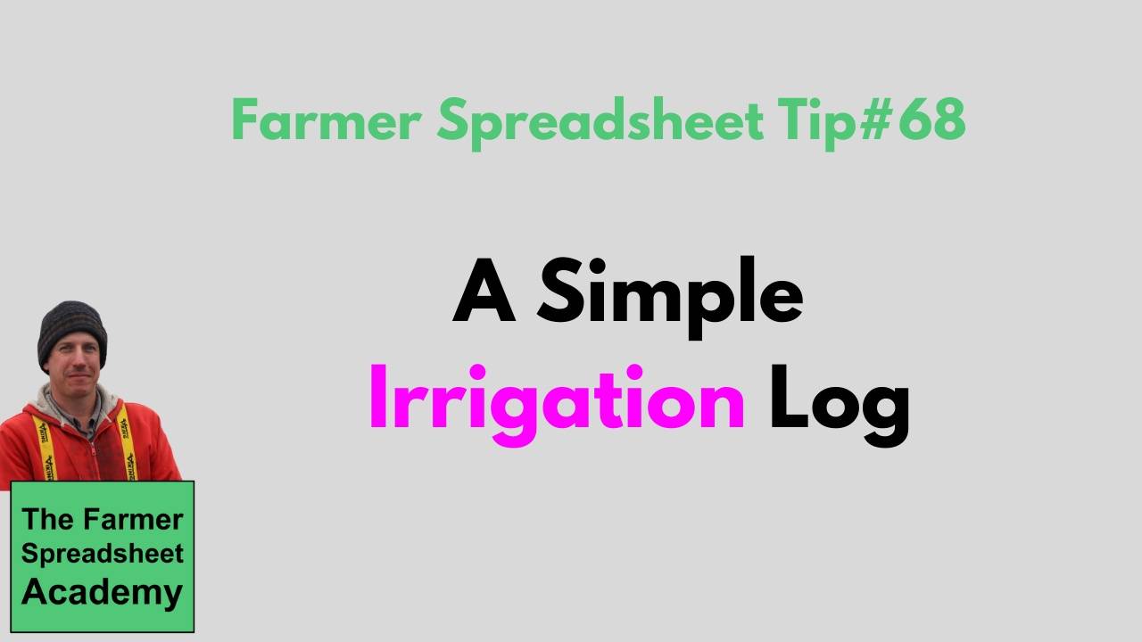 Simple irrigation log