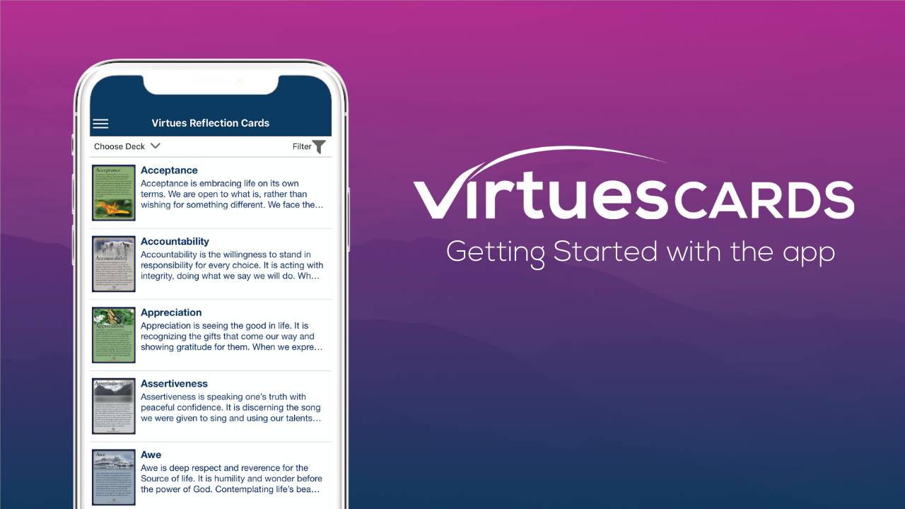 4 Tips to Get Started with the Virtues Cards App