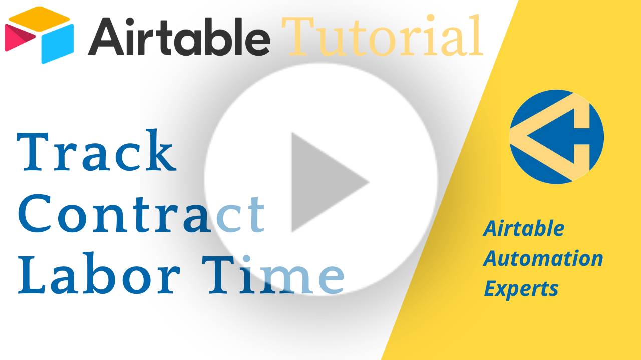 Airtable template for tracking contractor rates and hours submitted
