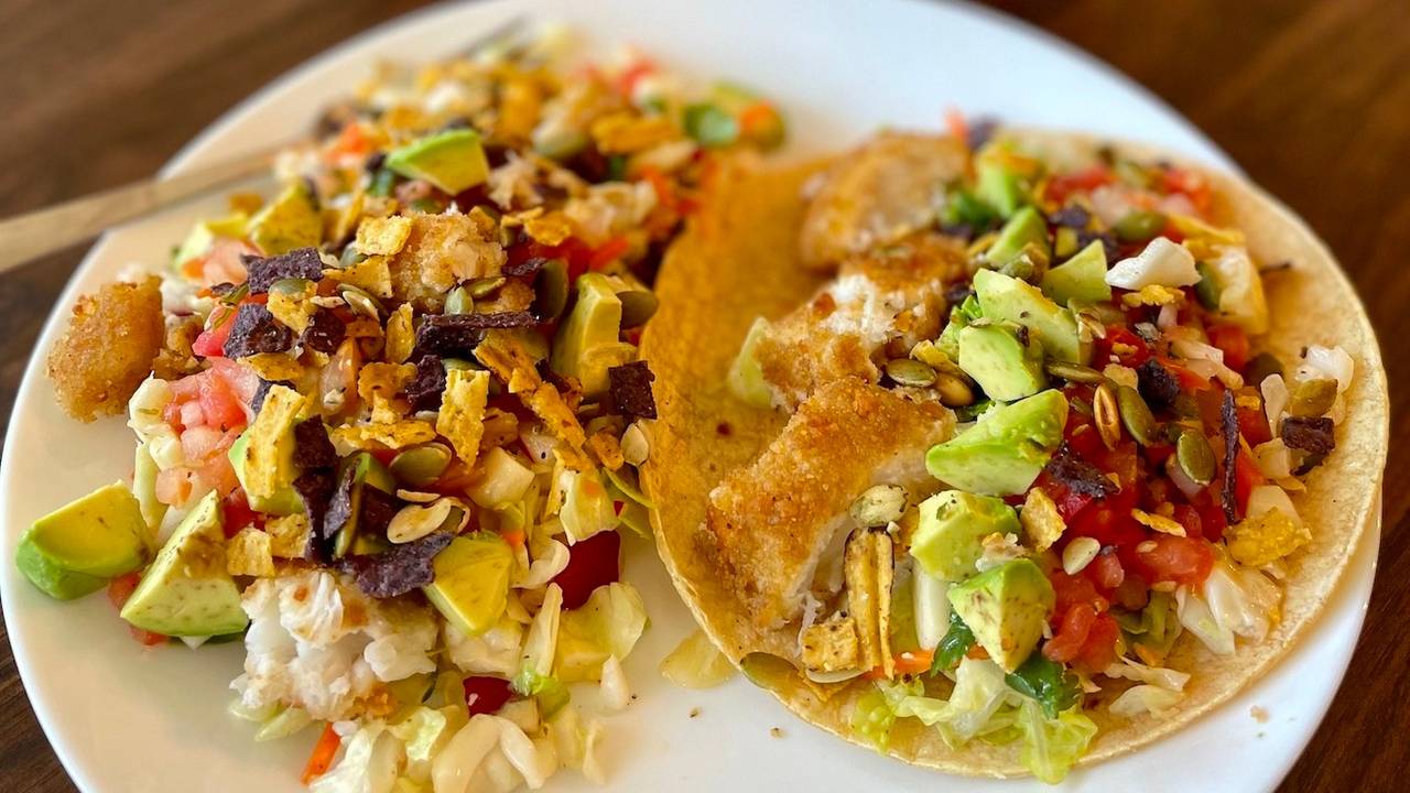 Fish Taco with Southwestern Salad