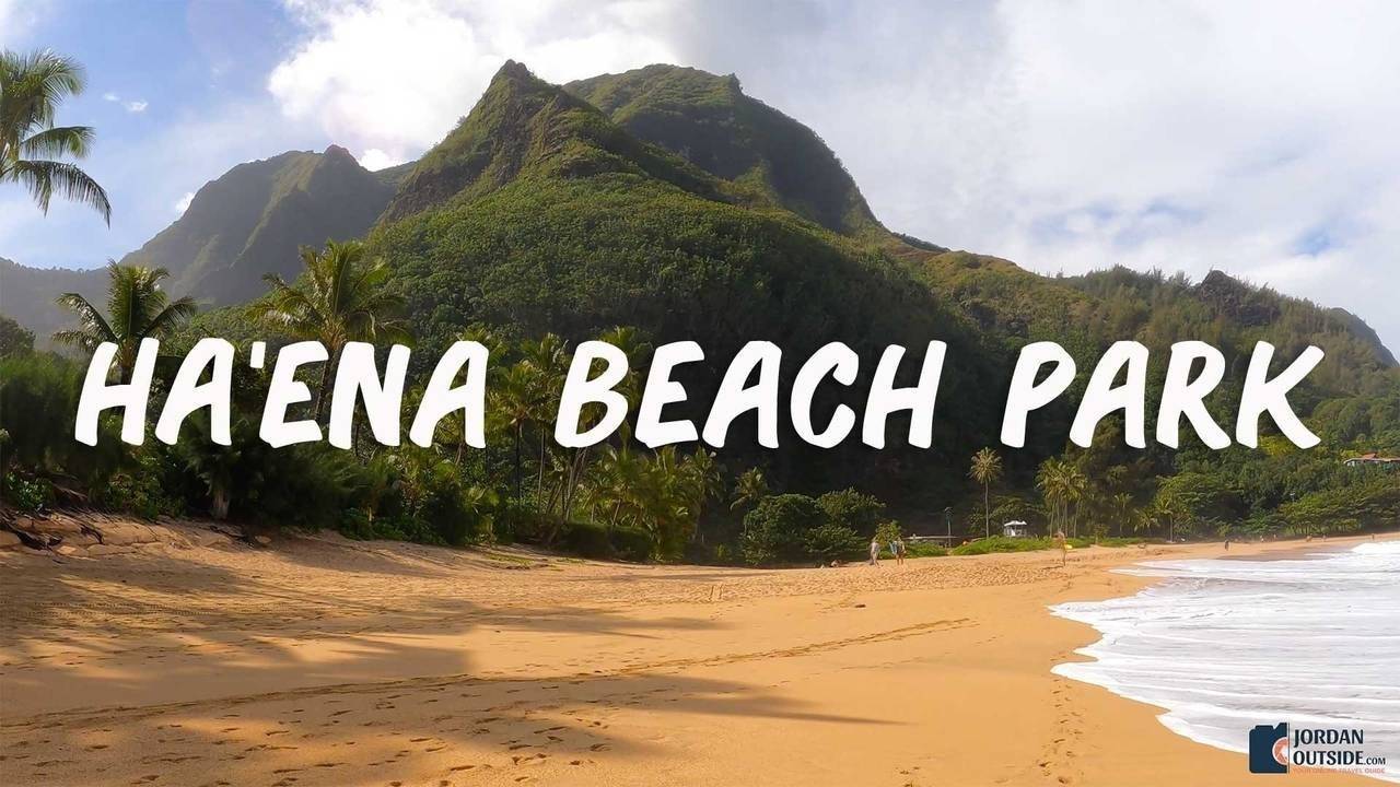 Ha'ena Beach Park is located on the north shore of Kauai in Hawaii