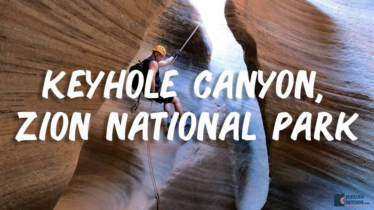 Rappelling Keyhole Slot Canyon in Zion National Park, Utah