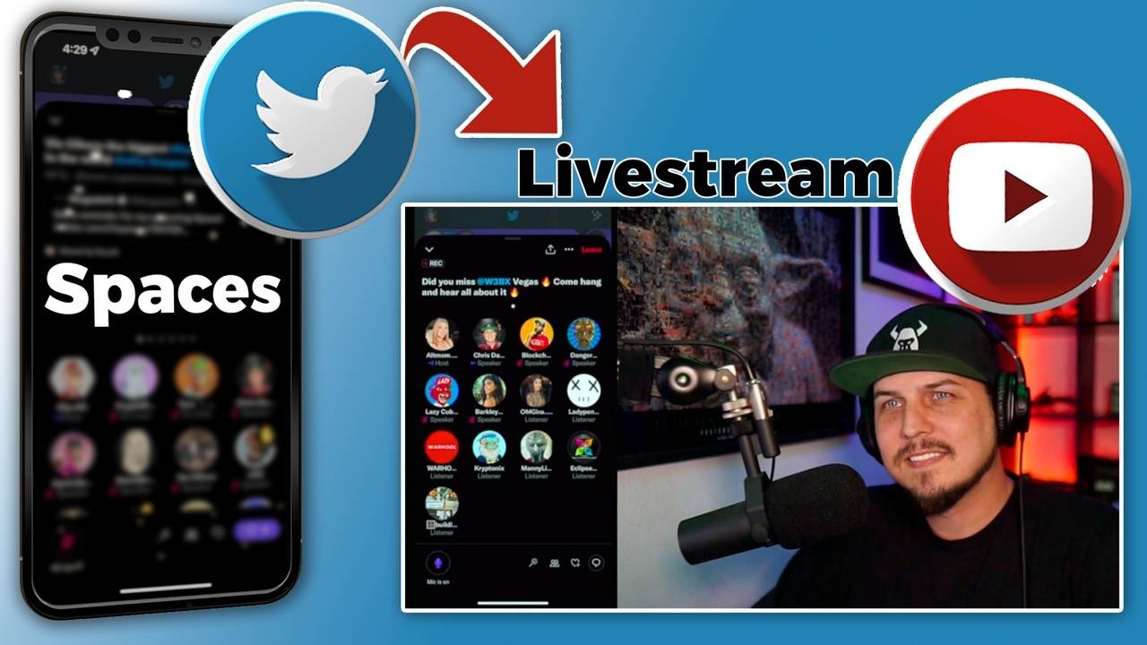 Streaming Twitter Spaces with Video on YouTube