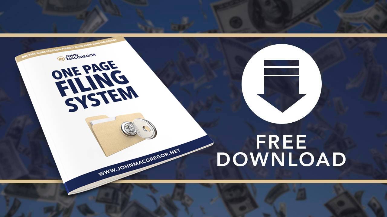 Your One Page Financial Filing System