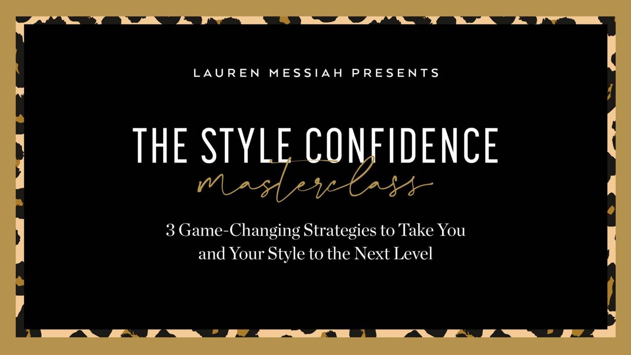 Style Confidence Masterclass 2021
