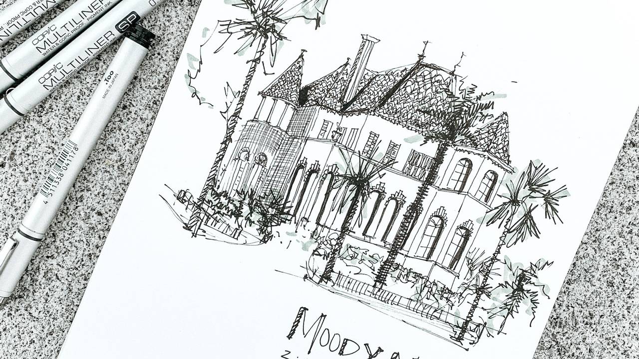 URBAN SKETCHING : GALVESTON, TEXAS