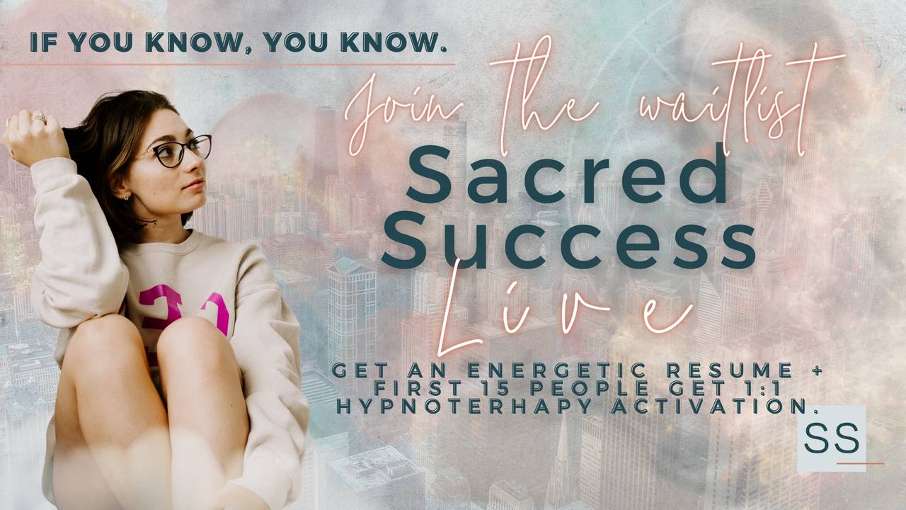 Sacred Success Live - Waitlist