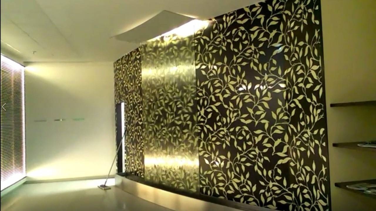 Glass Water Wall in Wellness Area