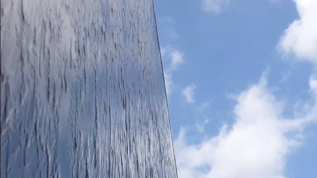 Water Wall And The Sky