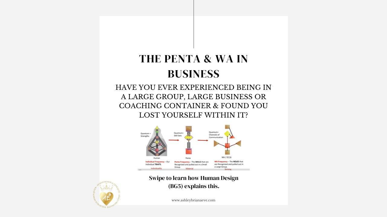Penta & WA in Human Design & Entrepreneurial-ship