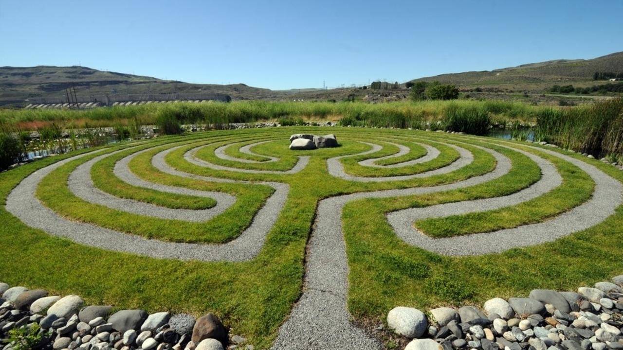 Walking a labyrinth is a great way to meditate and focus your mind.