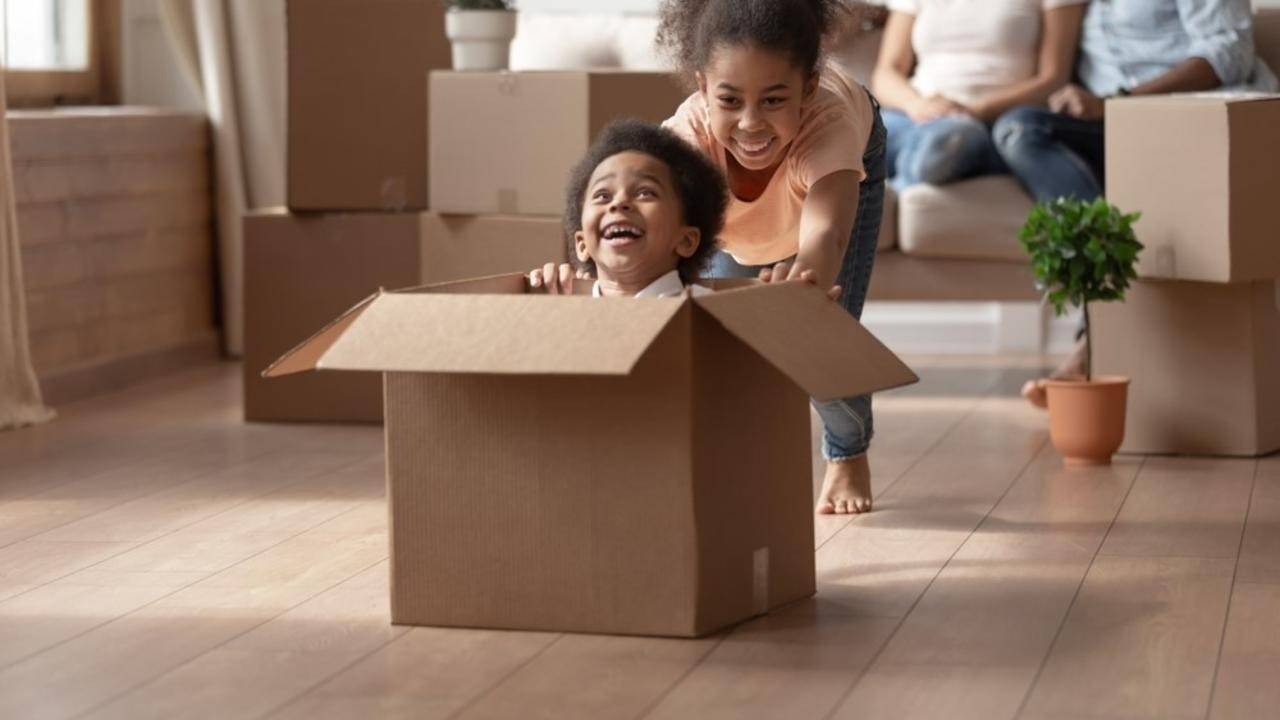 Cardboard boxes are the perfect toy for your litte ones!