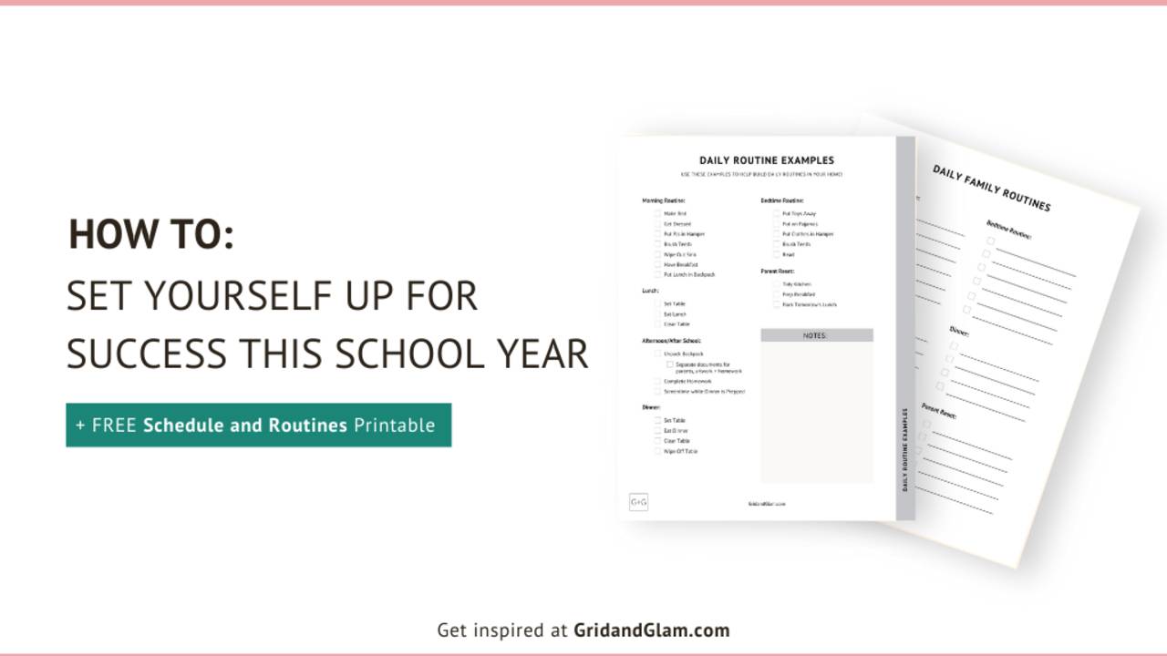 How to Set Yourself Up for Success This School Year (+ Free Printable)